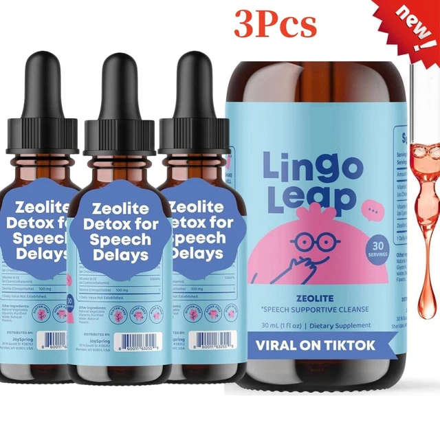 3X LINGO LEAP Children's Drops - Zeolite Detox for Speech Delays Therapy 30ml £12.01 - PicClick UK