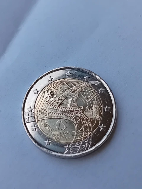 PIÈCE 2 EUROS jo 2024 JEUX OLYMPIQUES DE PARIS 2024 PIÈCE- COMMÉMORATIVE EUR 2,00 - PicClick FR