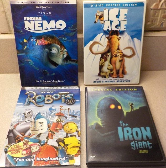 ICE AGE FINDING NEMO ROBOTS IRON GIANTm Lot of 4 DVDs £13.00 - PicClick UK