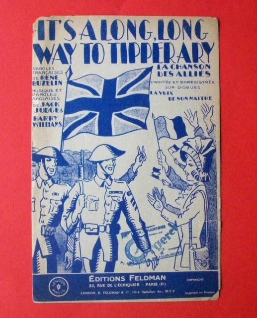 PARTITION ANCIENNE: IT'S A LONG WAY, 1912, La Chanson des Alliés EUR 2 ...