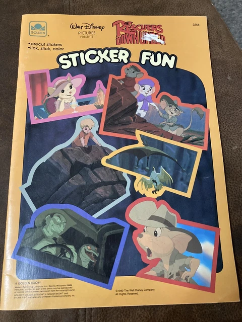 ~DISNEY THE RESCUERS Down Under Sticker Fun Book Vintage £5.74 ...