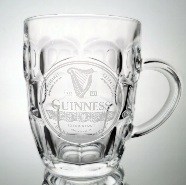 SET OF 2 x Guinness Original Extra Stout Dimpled Pint Tankards Glasses 20oz New £19.99 - PicClick UK