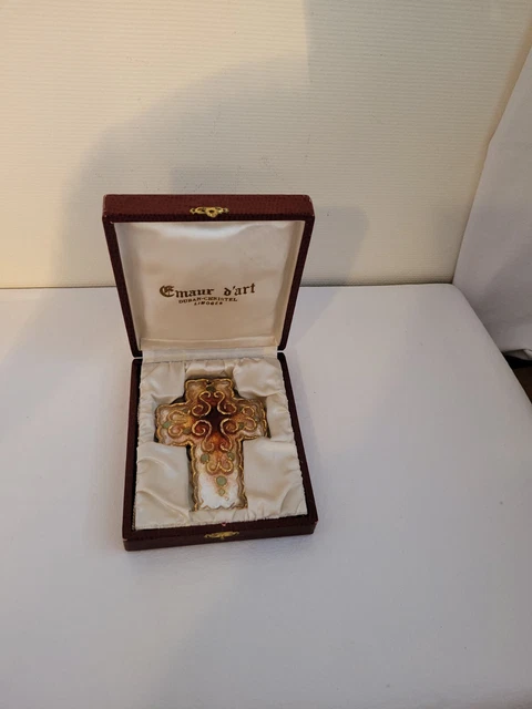 CROIX ÉMAUX DE Limoges signé Duban-Christel année 50 EUR 165,00 ...