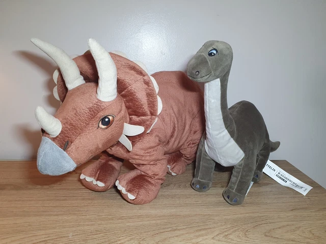 IKEA JATTELIK BRONTOSAURUS And Stegasaurus Plush Cuddly Toy Dinosaur ...
