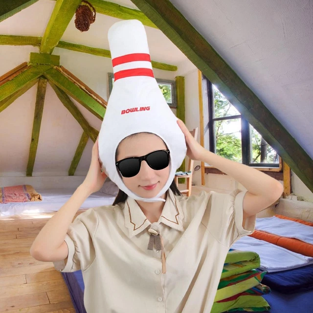 BOWLING PIN HAT Funny Headdress Plush Hat for Masquerade Ball Carnival ...