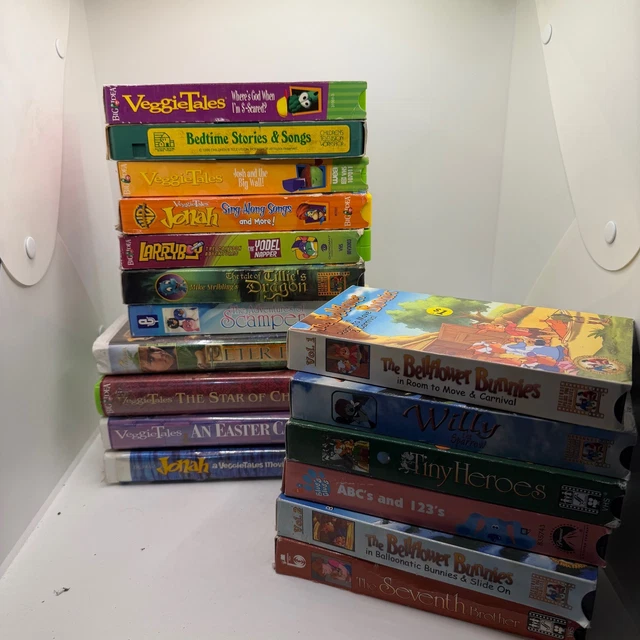 VEGGIETALES LARRYBOY THE Yodel Napper and More VHS Lot Kids Christian ...