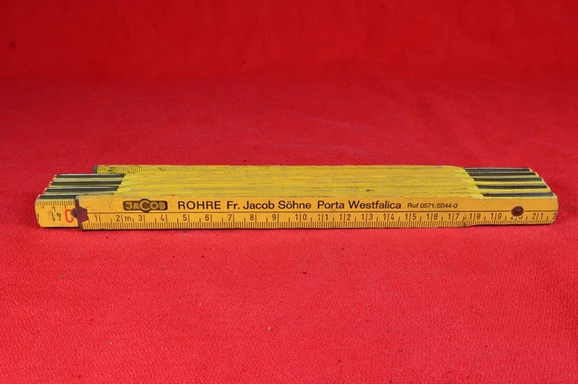 FOLDING WOODEN TWO Metre Rule by Jacob £3.99 - PicClick UK