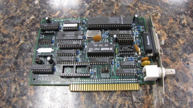 VINTAGE NOVELL INC 810-160-001 REV. C ISA Lan Network Card - 1988 - DM8 ...