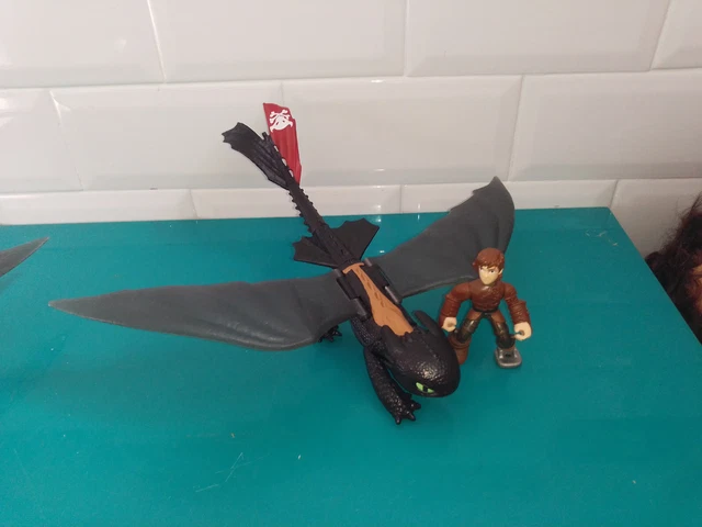 DREAMWORKS HOW TO Train Your Dragon Spinmaster Crokmou Toothless Fury ...