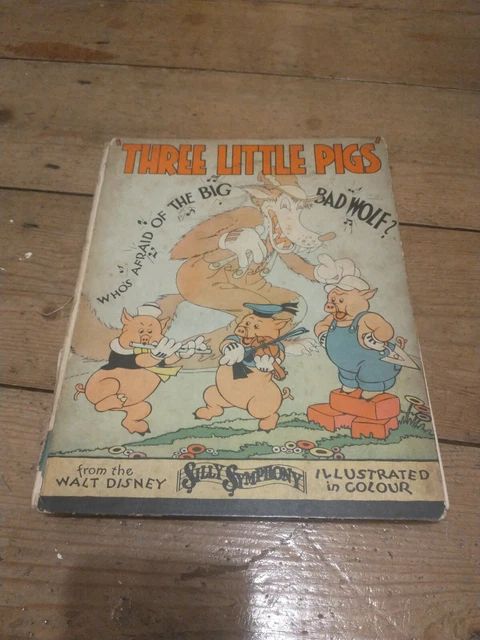 WALT DISNEY THREE LITTLE PIGS & BIG BAD WOLF - 1933 Silly Symphony $29. ...