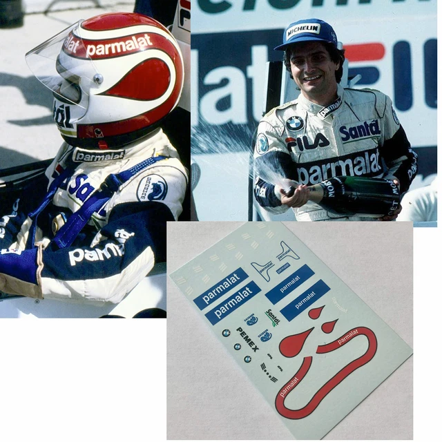 WATERSLIDE DECALS 1/18 Nelson Piquet Brabham F1 driver car model car ...