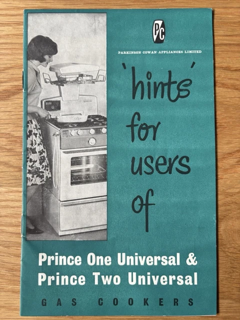 VINTAGE 1960'S PARKINSON COWAN GAS COOKER Users Instruction 1960's ...