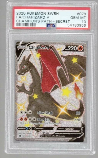 POKEMON SWSH 2020 20 Fa/Charizard V Champion's Patch - Secret #079 Psa ...