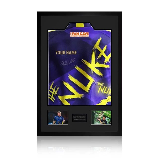 PRE-ORDER LUKE LITTLER Back Signed & Dedicated 2025 Shirt Premium Frame ...