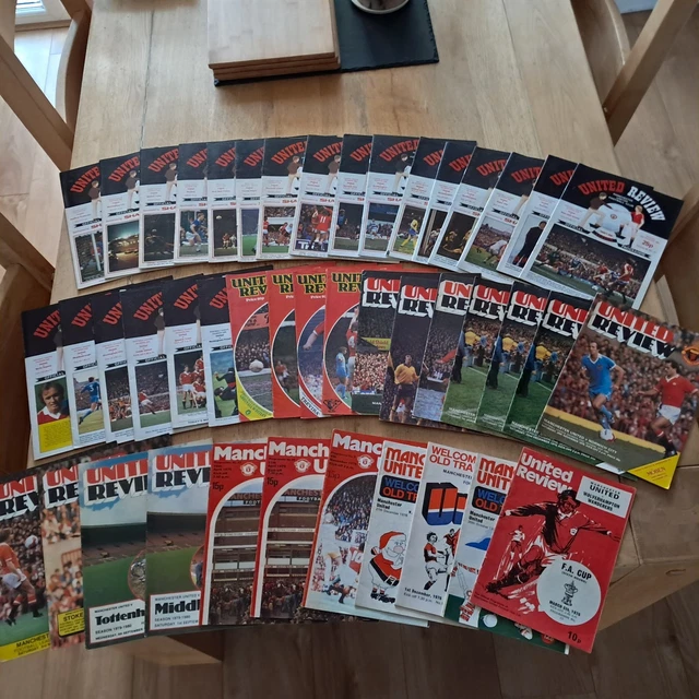 MANCHESTER UNITED 44 Home Programme Bundle From 1976 - 1986 £5.98 ...