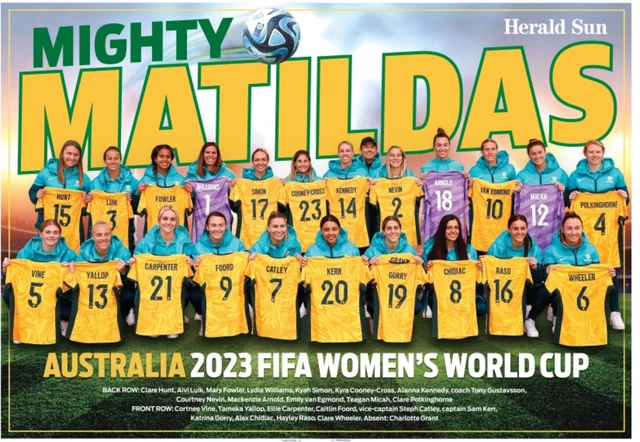 MATILDAS AUSTRALIAN WOMEN soccer football TEAM POSTER 420x300mm WORLD ...