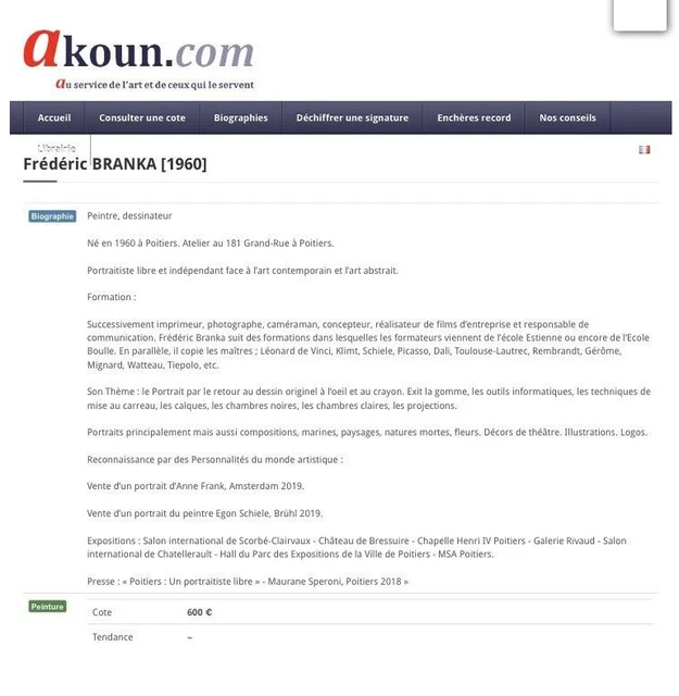 GENEVIEVE LANTELME, UN portrait raffiné Signé de Frederic Branka EUR 52,00 - PicClick FR