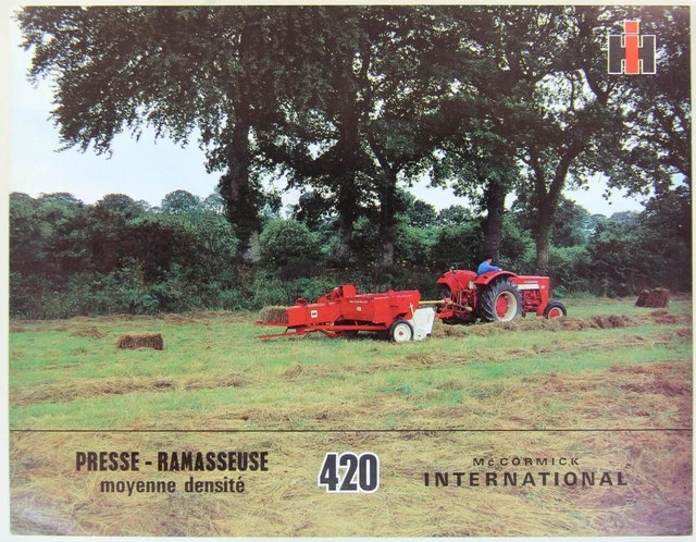 PROSPECTUS BROCHURE MC cormick IH INTERNATIONAL 420 tractor picker ...