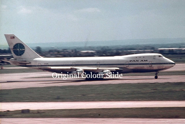 AIRCRAFT SLIDE - Pan Am B.747-121 N753PA @ LHR 1972 (A198) £2.70 ...
