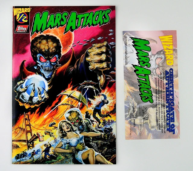 TOPPS COMICS - Wizard ~ 1/2 Mars Attacks Edition Ltd avec COA VF/NM bande dessinée EUR 8,87 ...