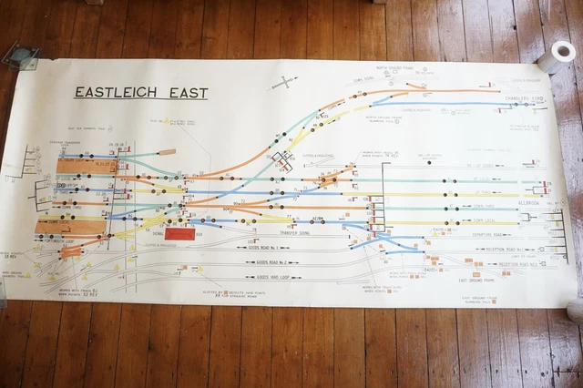 EASTLEIGH EAST ORIGINAL Signalling Signal Box Railway Plan Diagram Map ...