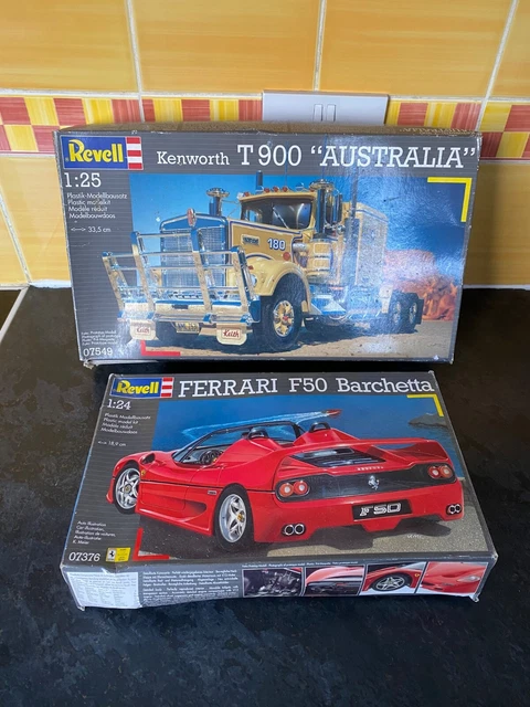 REVELL MODEL KITS - Ferrari F50 Barchetta & Kenworth T900 Australia £49 ...