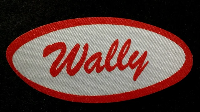 WALLY VINTAGE 1960S Cursive Name Patch Uniform Shirt Iron On RARE VHTF ...