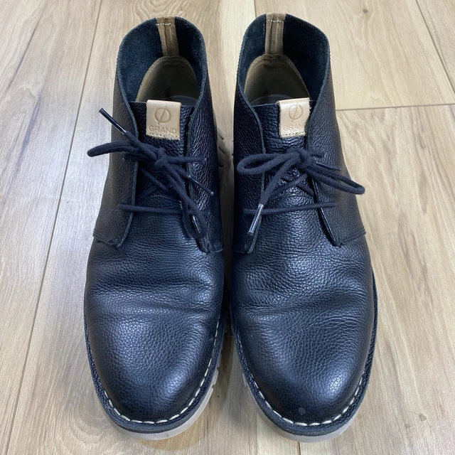 COLE HAAN ZEROGRAND Mens 10.5M Stitchout Chukka Boots Black Leather £28 ...