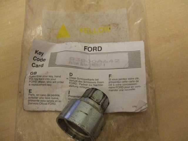 GENUINE FORD LOCKING 19mm WHEEL NUT BOLT KEY HEX YELLOW TRIANGLE ...