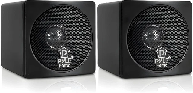 PYLE 7.6CM MINI Cube Bookshelf Speakers, 100W Compact Stereo Speakers £ ...