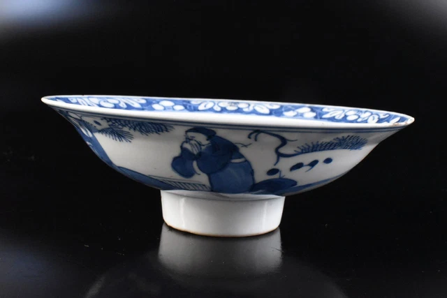 F6965: CHINESE BLUE&WHITE Person Bird Muffle painting PLATE/dish £26.15 ...