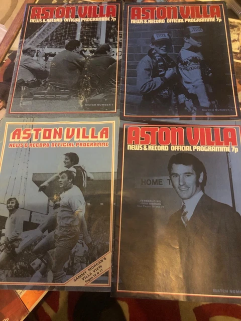 ASTON VILLA HOME Match Day Football Programmes (1970s Bulk/Collection ...