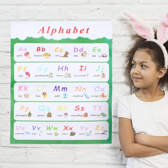 ENGLISH ALPHABET POSTER Alphabet Phonics Sounds Chart Educational ...