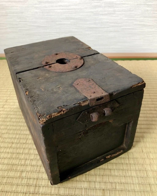 ANTIQUE JAPANESE ZENIBAKO Money Coin Box 銭箱 Vintage Interior Rustic £65 ...