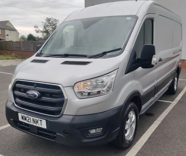 TRANSIT 350 TREND Hybrid Diesel Ecoblue L3H2 Lwb Silver 21 Reg No Vat £ ...