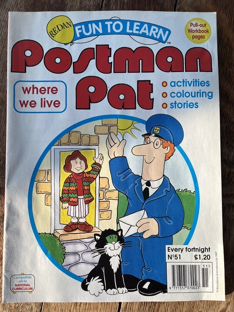 POSTMAN PAT PICTURE magazine Number 50 1997 Fun To Learn Free Stickers ...