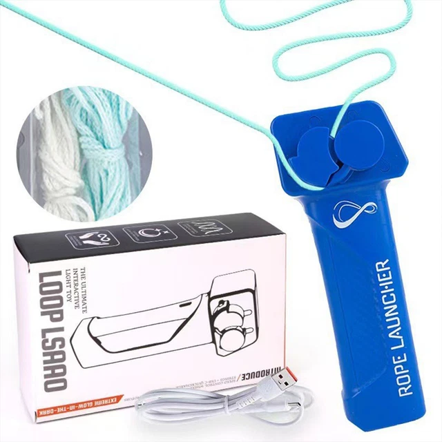 ROPE LAUNCHER PROPELLER Glow-in-The-Dark Loop Lasso String Shooter AU ...