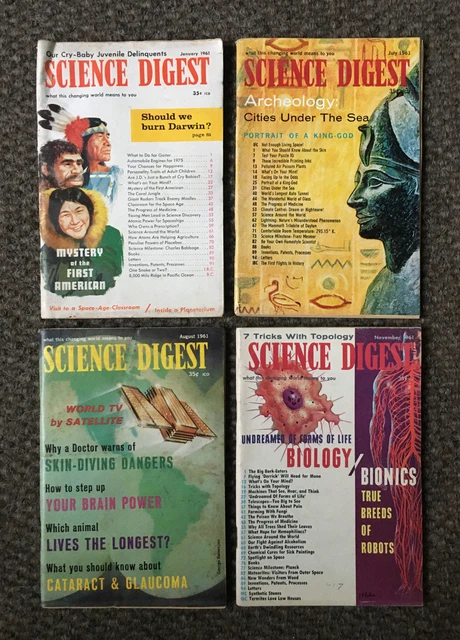 SCIENCE DIGEST MAGAZINES World TV by Satellite~BIONICS/Robots ...