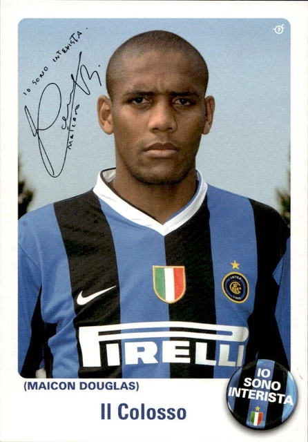 CARTOLINA CALCIATORE INTER Maicon Douglas Sisenando con autografo ...
