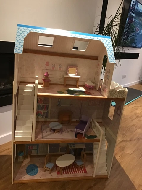 LARGE 3 STOREY Wooden House - for Barbie type dolls £5.44 - PicClick UK