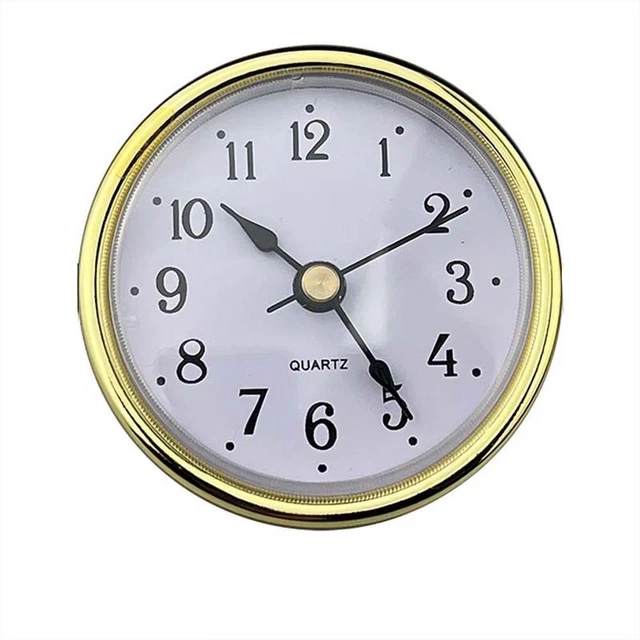 65MM QUARTZ CLOCK Insert Gold Border Transparent Lens DIY Clock ...