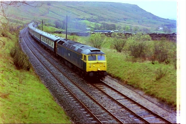35MM RAILWAY COLOUR Negative Class 47 417 at Ais Gill 12.05.89 £1.75 ...