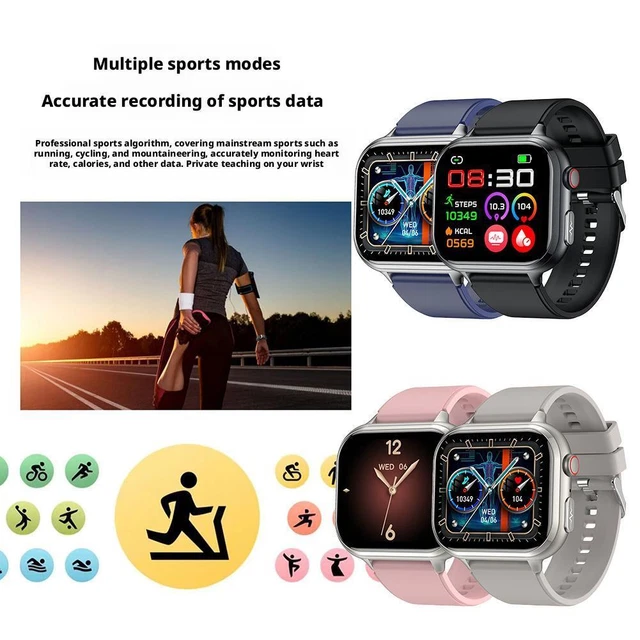 SMART WATCH TK17 ECG Heart Rate Health Monitoring SOS BT Calling ...