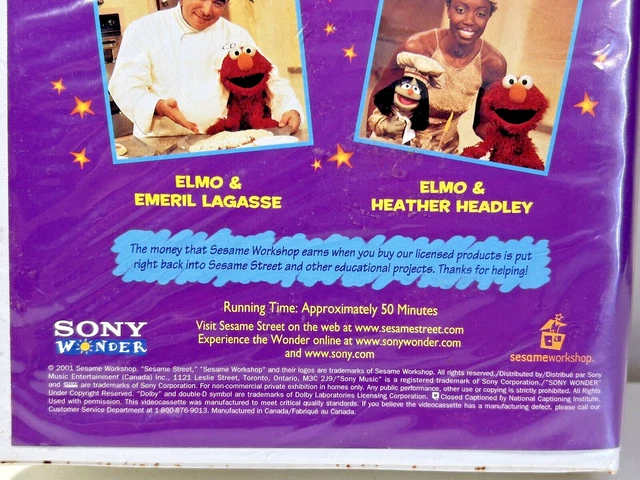 ELMO'S MAGIC COOKBOOK Sesame Street Story VHS Emeril Lagasse Sony ...