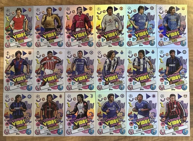 TOPPS MATCH ATTAX 2024/25 Vintage Vibes Legend - Full Set of 18 cards £15.00 - PicClick UK
