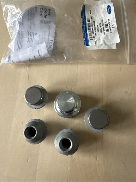 GENUINE FORD FOCUS Fiesta EcoSport Alloy Wheel Locking Wheel Nuts & Key ...
