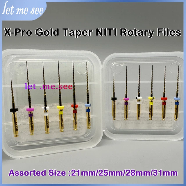 DENTAL ENDO ROTARY Files X-Pro Gold Taper NITI Root Canal Files ...