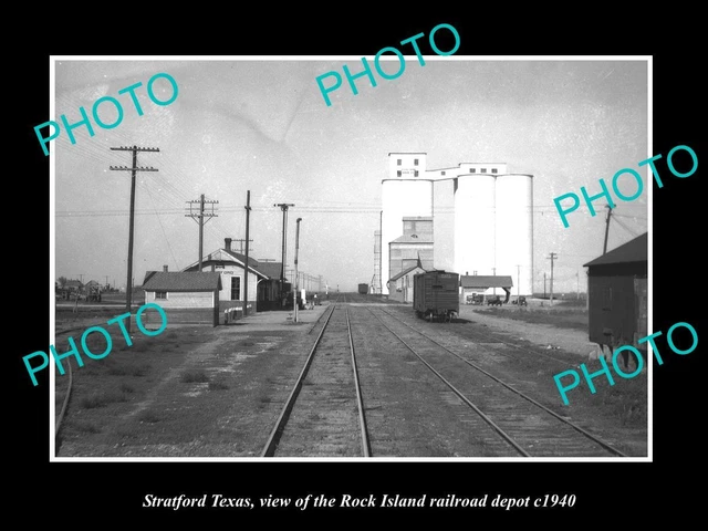 OLD LARGE HISTORIC PHOTO OF STRATFORD TEXAS THE RAILROAD DEPOT STATION c1940 $8.50 - PicClick AU