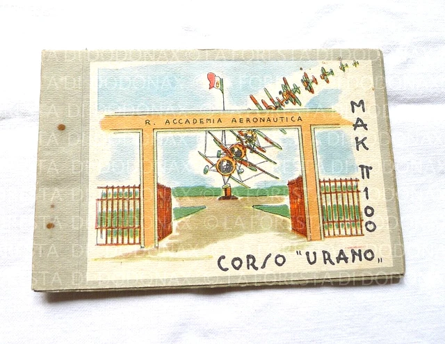 WW2 RARO CALENDARIETTO Calendario Regia Aeronautica Corso Urano Mak 100 ...