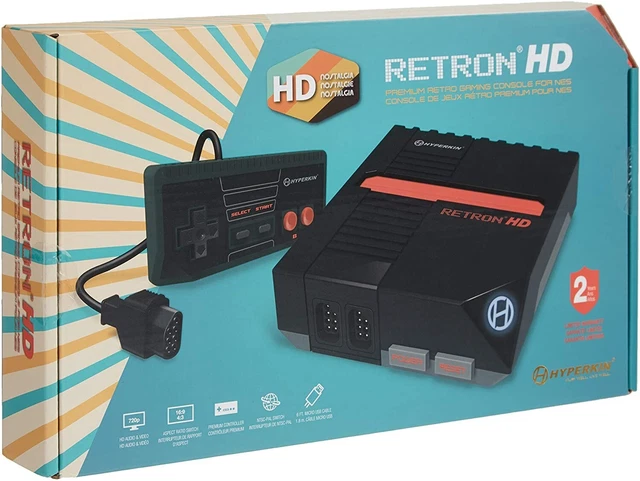 RETRON HD NES Nostalgia Retro gaming console Hyperkin 720p PAL Black New EUR 48,02 - PicClick DE